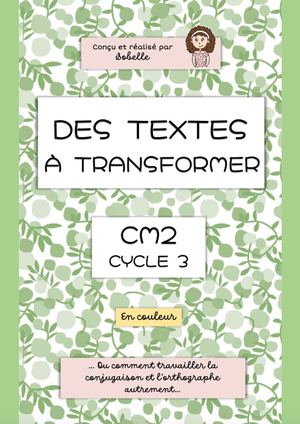 Calaméo - Des textes à transformer CM2 extrait