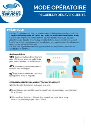 Calaméo - Process Avis Client 1ere Intervention - Franchisés