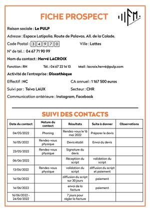 Calaméo - Fiches Prospects