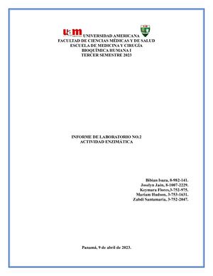 Calaméo - Informe No 2 Lab Bioquímica