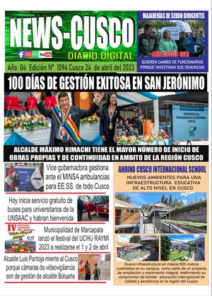 Calaméo - NEWS CUSCO 24 De Abril 2023