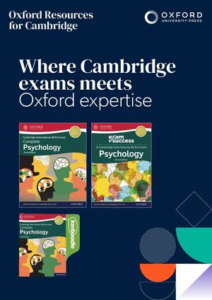 Calaméo - Oxford A Level Psychology brochure