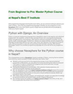 Calaméo - From Beginner To Pro_ Master Python Course At Nepal's Best IT Institute