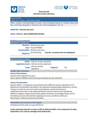 Calaméo - Fiche De Poste Ibode Bloc Buca Maj 08 2019 09052023