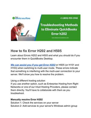 Calaméo - How To Fix Error H202 And H505 in QuickBooks