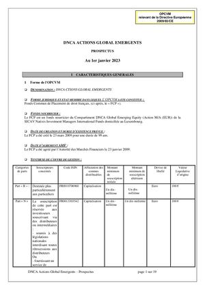 Calaméo - Prospectus Dnca Actions Global Emergents