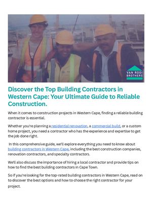 Calaméo - Discover The Top Building Contractors In Western Cape Your Ultimate Guide To Reliable ...