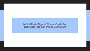 Calaméo - Ninth-Grade Algebra Course Guide For Beginners Has Self-Paced ...