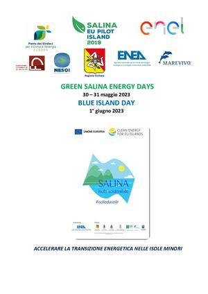 Calaméo - Programma Green Salina Energy + Blue Island