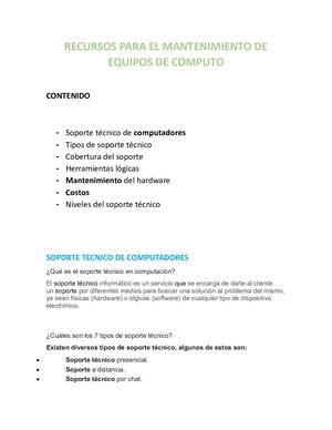 Calaméo - Recursos Para El Mantenimiento De Equipos De Computo
