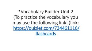 Calaméo - Vocabulary Builder Unit 2