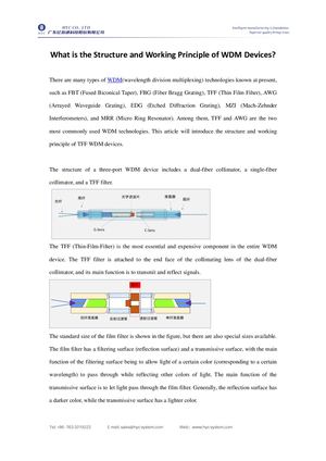 Calaméo - What Is The Structure And Working Principle Of Wdm Devices