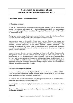 Calaméo - Règlement Concours Photo Paulée