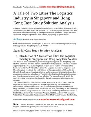 Calaméo - A Tale Of Two Cities The Logistics Industry In Singapore And ...
