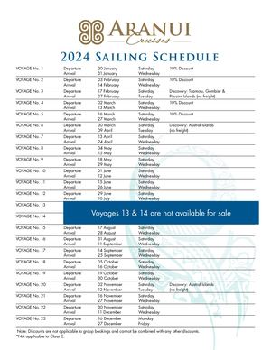 Calaméo - 2024 Sailing Schedule