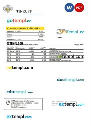 Calaméo - Russia Tinkoff Bank Proof Of Address Statement (English ...