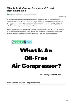 Calaméo - Compressorlab Com What Is An Oil Free Air Compressor Expert ...