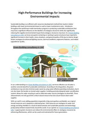 Calaméo - High Performance Buildings For Increasing Environmental Impacts