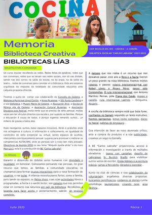Calaméo - Memoria Biblioteca Creativa 2023