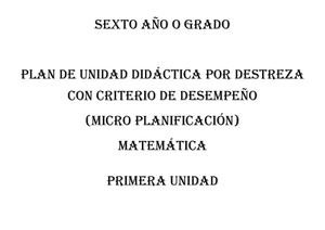 Calaméo - PUD MATEMATICAS 6TO AÑO