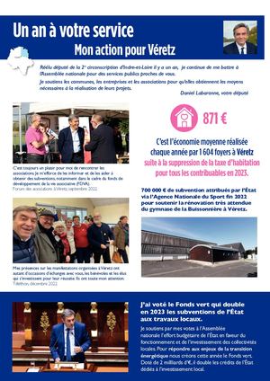 Calaméo - Un an à votre service - Mon action pour Véretz