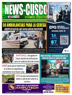 Calaméo - NEWS CUSCO Jueves 6 De Julio 2023
