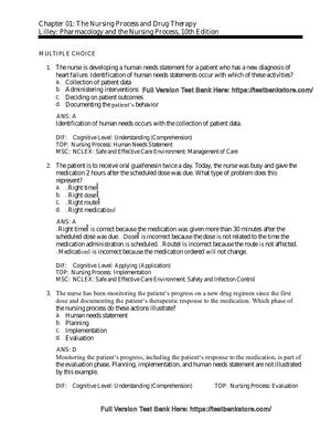Calaméo - Test Bank for Pharmacology and the Nursing Process 10th ...