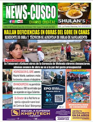 Calaméo - NEWS CUSCO Lunes 17 de julio 2023