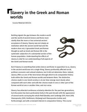 Calaméo - Slavery In The Greek And Roman Worlds | Faculty Of History ...