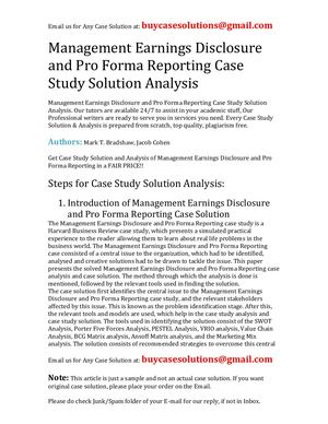 Calaméo - Management Earnings Disclosure And Pro Forma Reporting Case ...