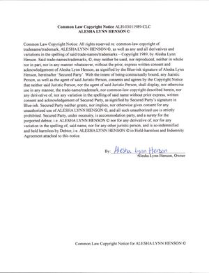 Calaméo - Common Law Copyright Notice With Indemnity Bond