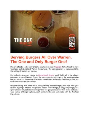 Calaméo - Warren Restaurants Top Burger Spot The One Above All