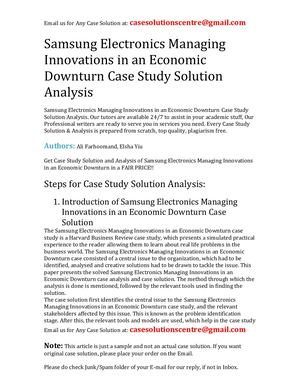 Calaméo - Samsung Electronics Managing Innovations In An Economic ...