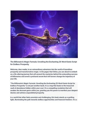 Calaméo - "The Billionaire's Magic Formula: Unveiling the Enchanting 20 ...
