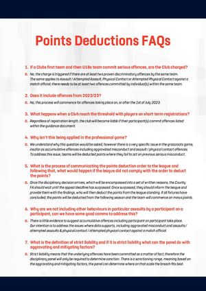 Calaméo - Points Deductions FAQs