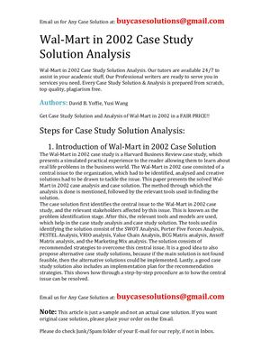 Calaméo - Wal Mart In 2002 Case Study Solution Analysis