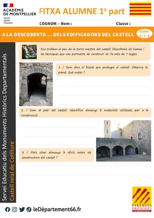 Calaméo - Castell reial de Cotlliure - Cicles 2,3 i 4 - Fitxa Alumne "A ...