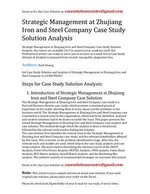 Calaméo - Strategic Management At Zhujiang Iron And Steel Company Case ...