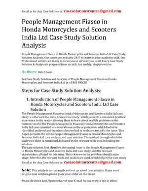 Calaméo - People Management Fiasco In Honda Motorcycles And Scooters ...
