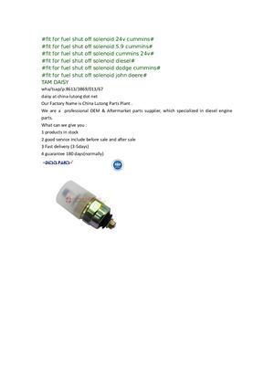 Calaméo - fit for fuel shut off solenoid john deere