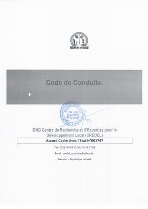 Calaméo - Code Conduite Credel Ass