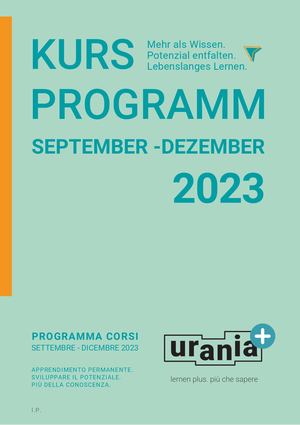 Calaméo - Urania Meran - Programmheft Sept bis Dez 2023