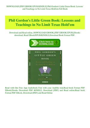 Calaméo - Phil Gordon's Little Green Book Lessons And Teachings In No ...