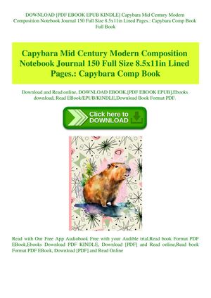Calaméo - Capybara Mid Century Modern Composition Notebook Journal 150 ...