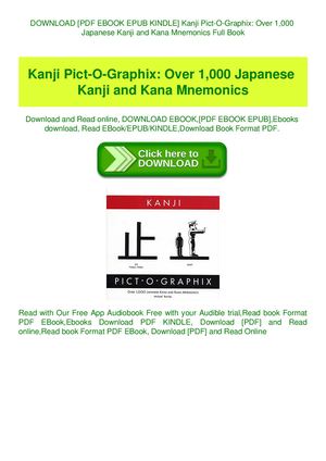 Calaméo - Kanji Pict O Graphix Over 1 000 Japanese Kanji And Kana Mnemonics