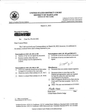 Calaméo - Judge Paula Xinis Bias Complaint filed case Merceda Gooding ...