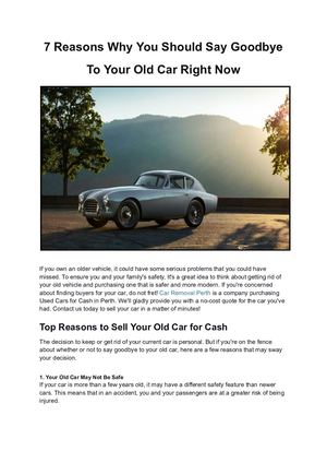 Calaméo - 7 Reasons Why You Should Say Goodbye To Your Old Car Right Now