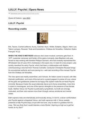 Calaméo - Operanews Com Lully Psyché July 2023