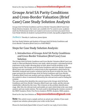 Calaméo - Groupe Ariel SA Parity Conditions And Cross Border Valuation ...