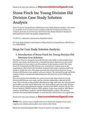 Calaméo - Stone Finch Inc Young Division Old Division Case Study ...